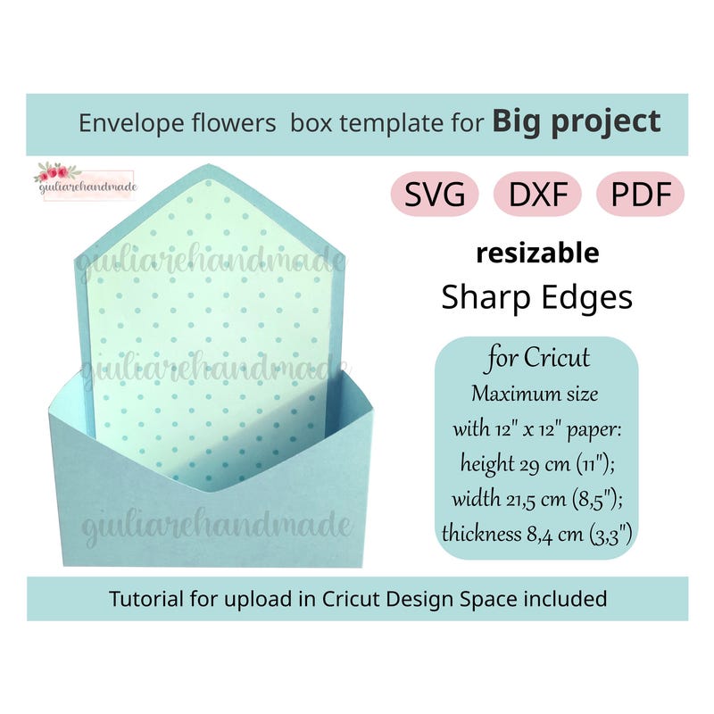 Open Envelope Box Template - Etsy