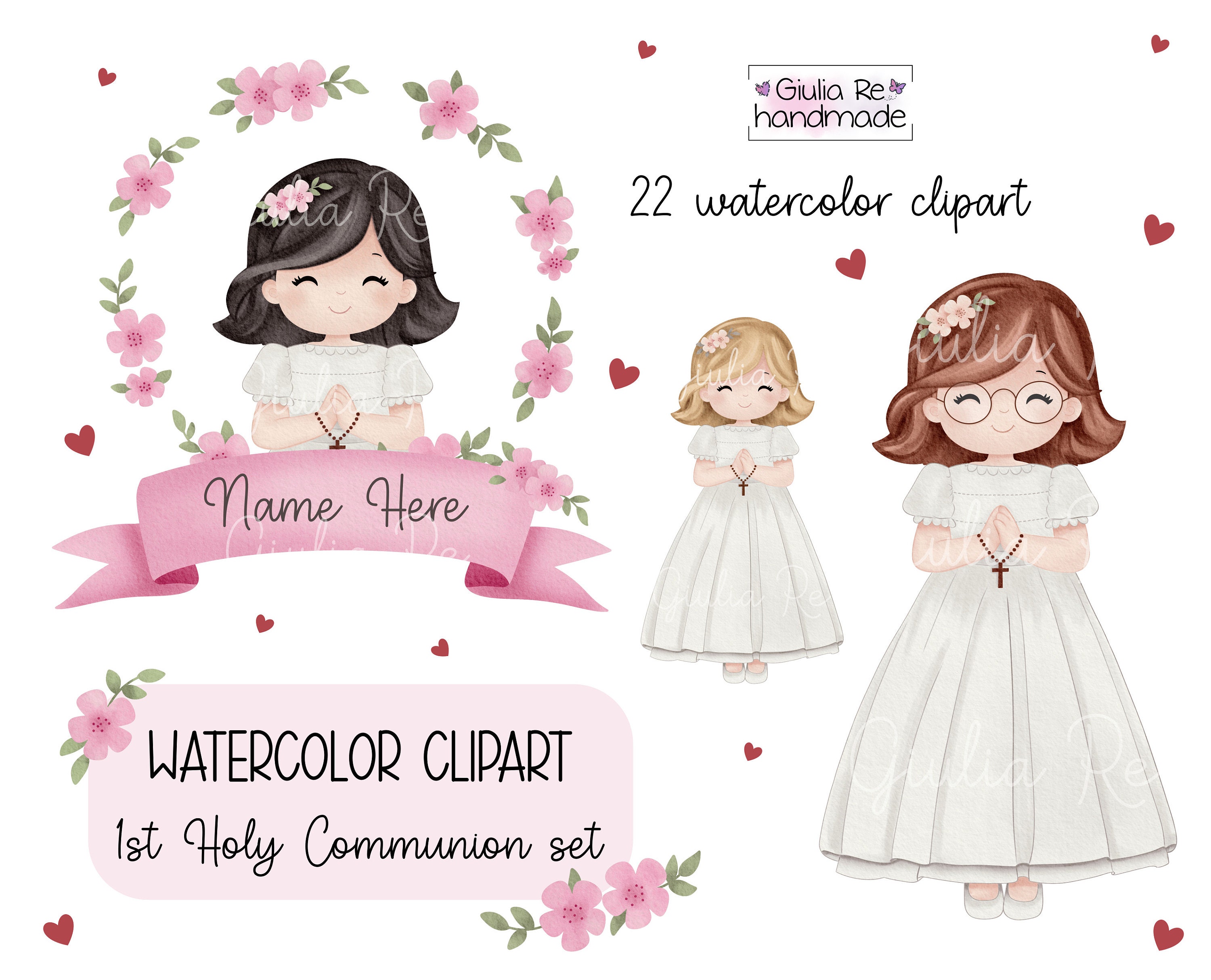 First Communion Clipart, Sublimation, Clipart for Personal and ...