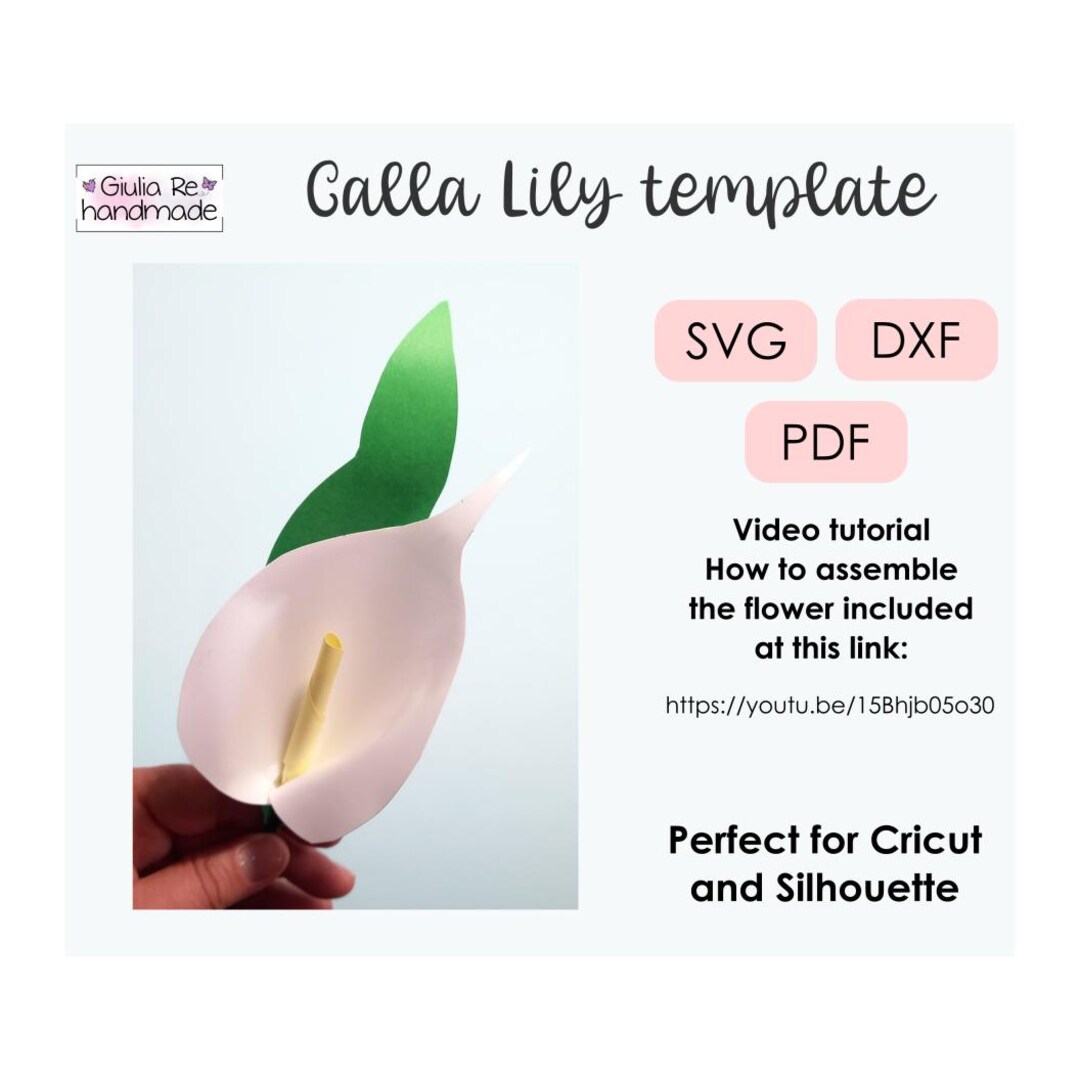 Calla Lily Flower, Svg Files for Cricut, Paper Flower Svg, Digital ...