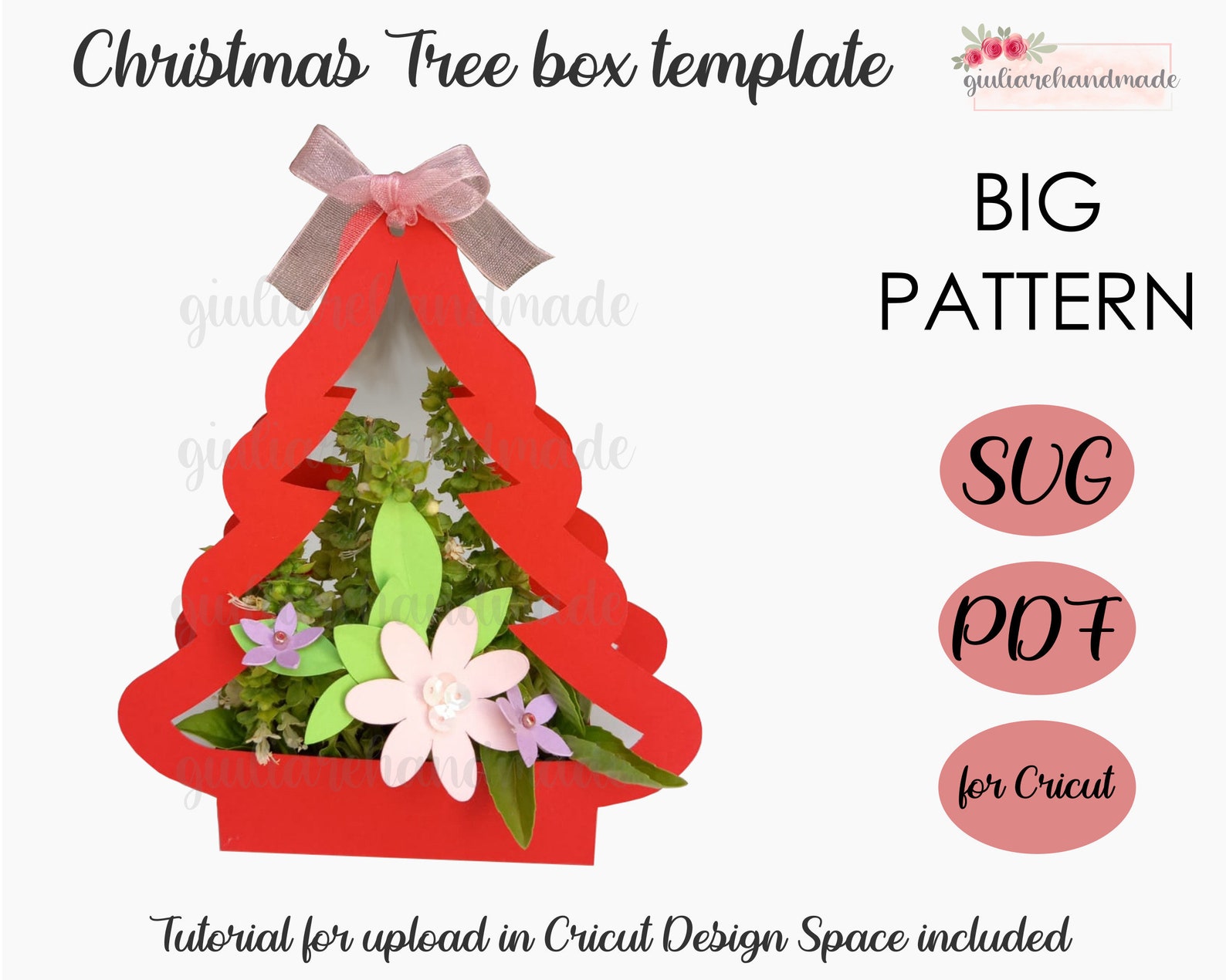 Christmas Box Svg Template Big Size Svg Files for Cricut and - Etsy Canada