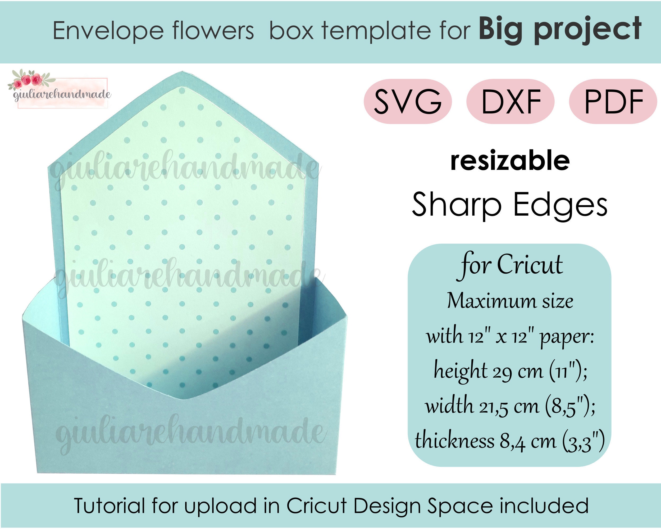 Envelope Template Box Svg Template Big Size Svg Files for - Etsy