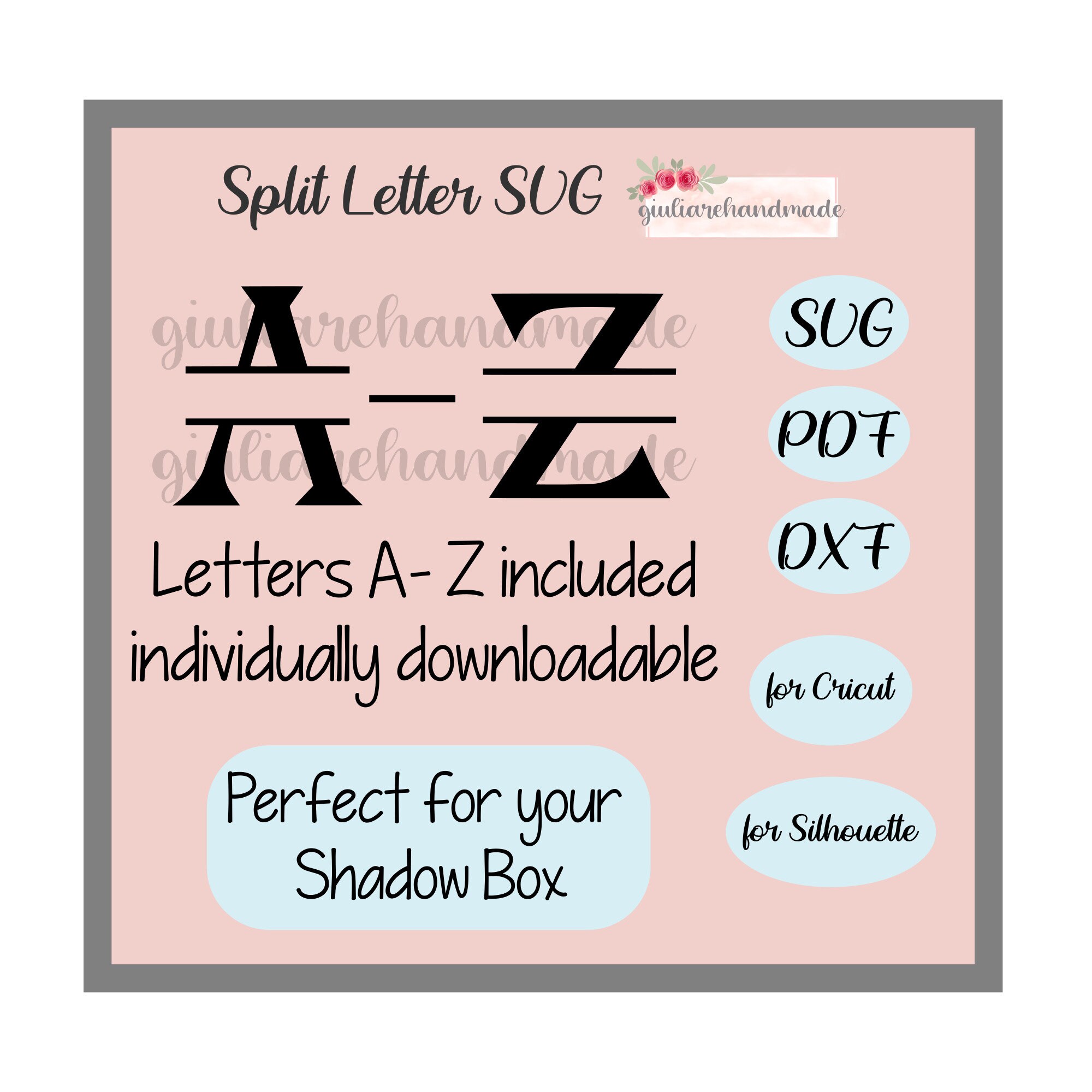 Letter SVG Split Letter Svg Svg Files for Cricut and - Etsy
