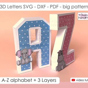 3d Letters Svg, 3d Letters Template, Cricut Svg Files, Layers and Video ...