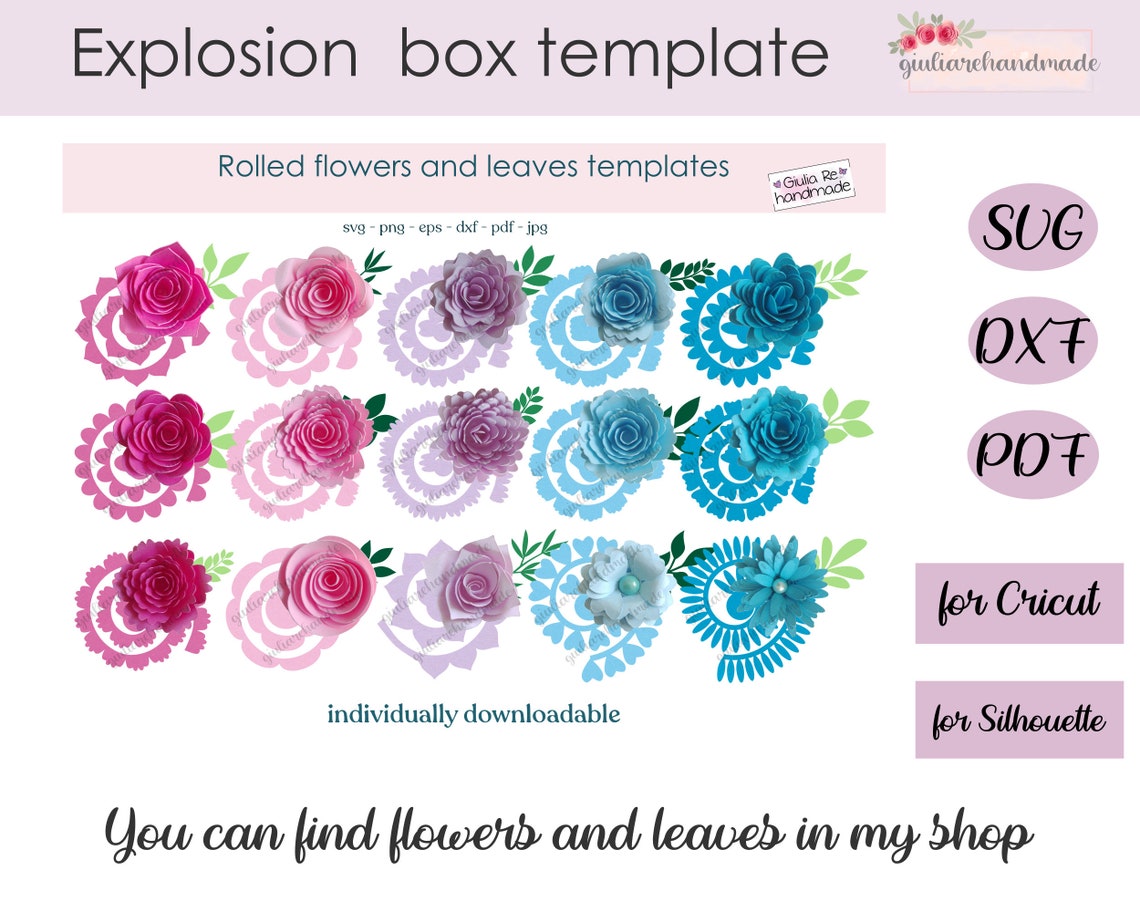 Explosion Box Box Svg Template Svg Files for Cricut and - Etsy