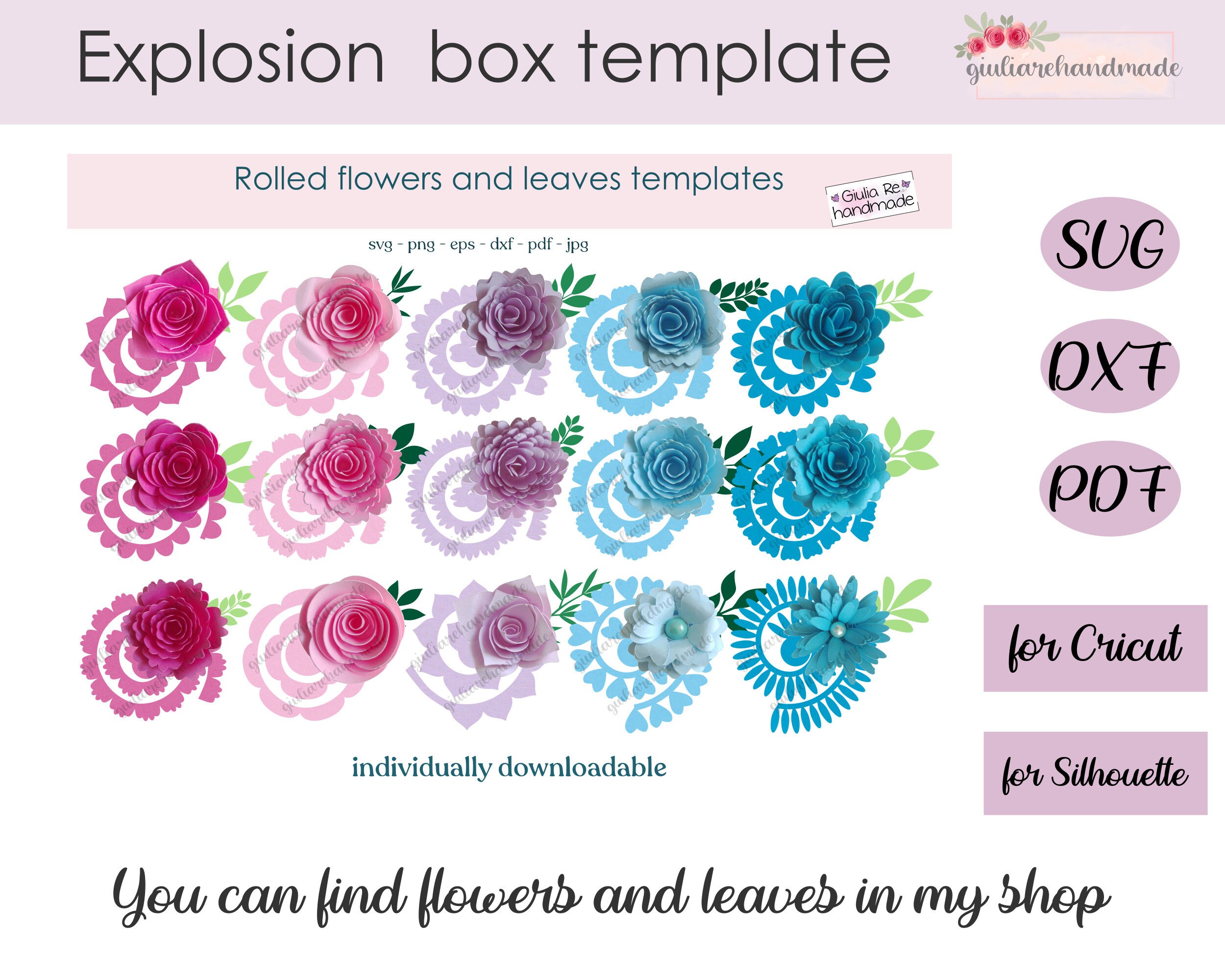 Explosion Box Box Svg Template Svg Files for Cricut and - Etsy