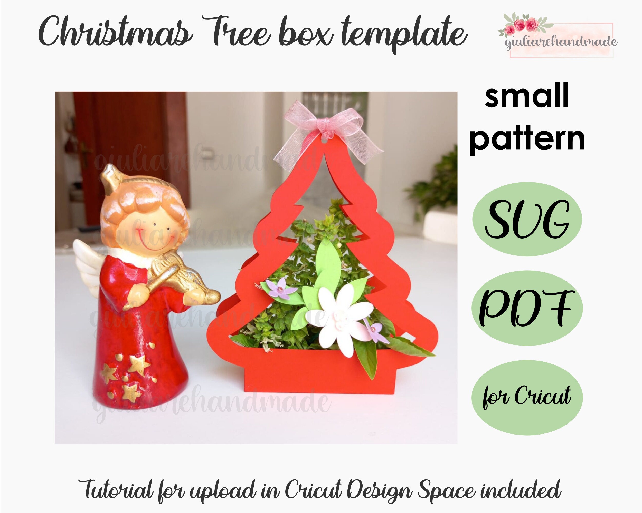 Christmas Box Svg Template Svg Files for Cricut and - Etsy