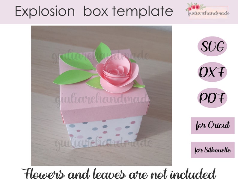 Explosion Box Box Svg Template Svg Files for Cricut and - Etsy
