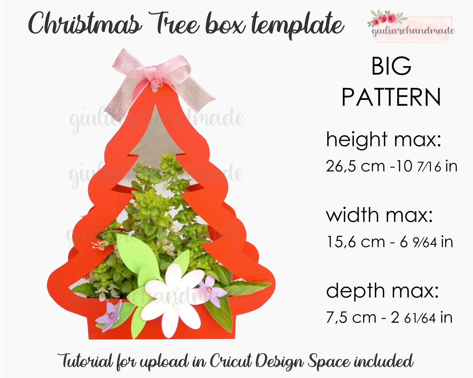 Christmas Box Svg Template Big Size Svg Files for Cricut and - Etsy Canada
