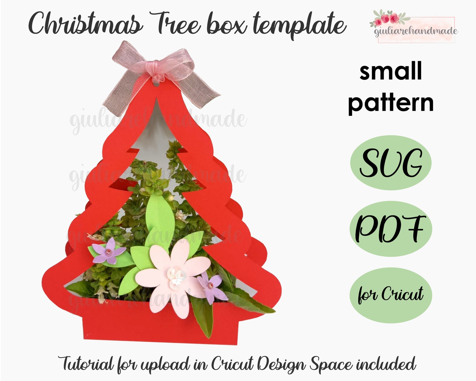 Christmas Box Svg Template Svg Files for Cricut and - Etsy