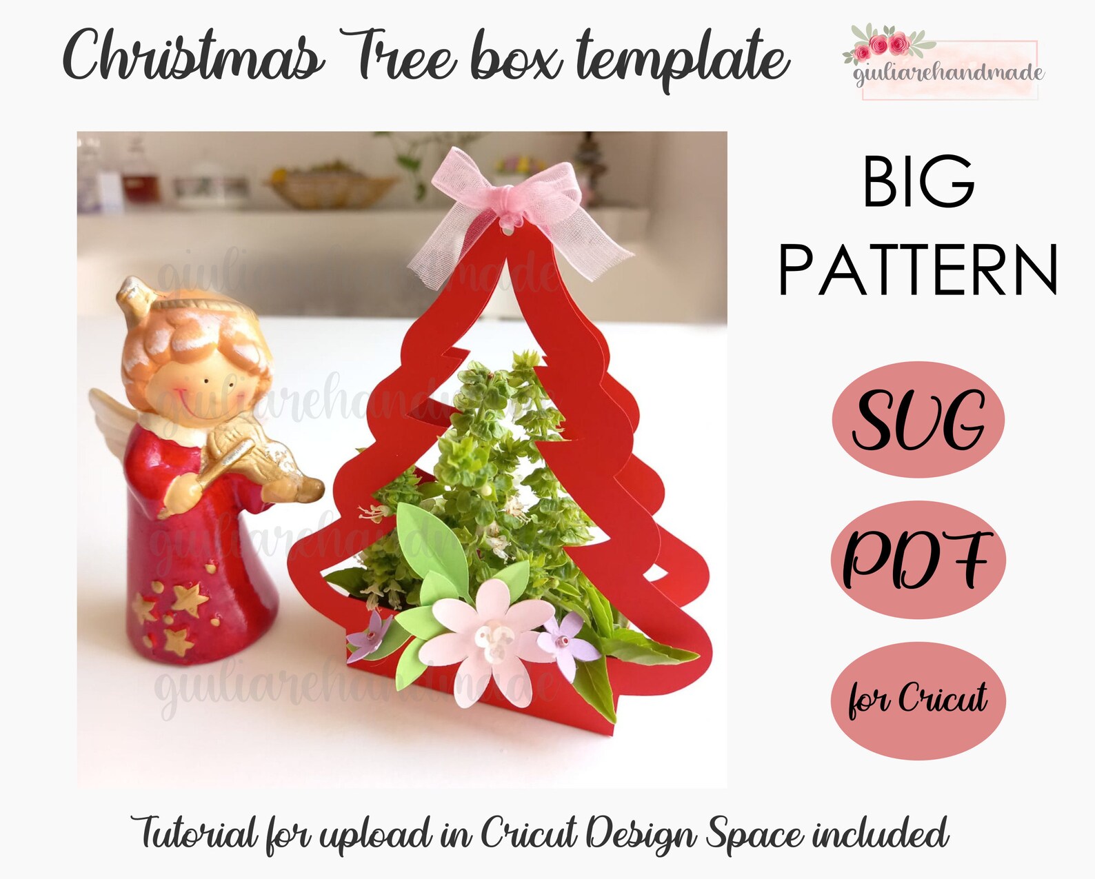 Christmas Box Svg Template Big Size Svg Files for Cricut and - Etsy Canada