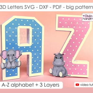 3d Letters Svg, 3d Letters Template, Cricut Svg Files, Layers and Video ...