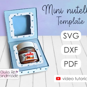 Nutella Box SVG, Svg Files for Cricut and Silhouette, Tutorial for ...