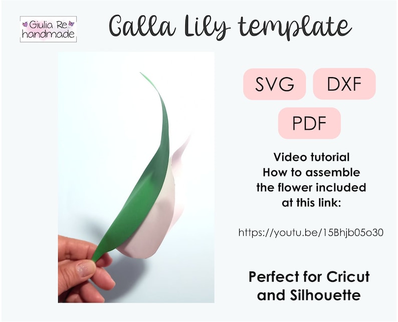 Calla Lily Flower, Svg Files for Cricut, Paper Flower Svg, Digital ...