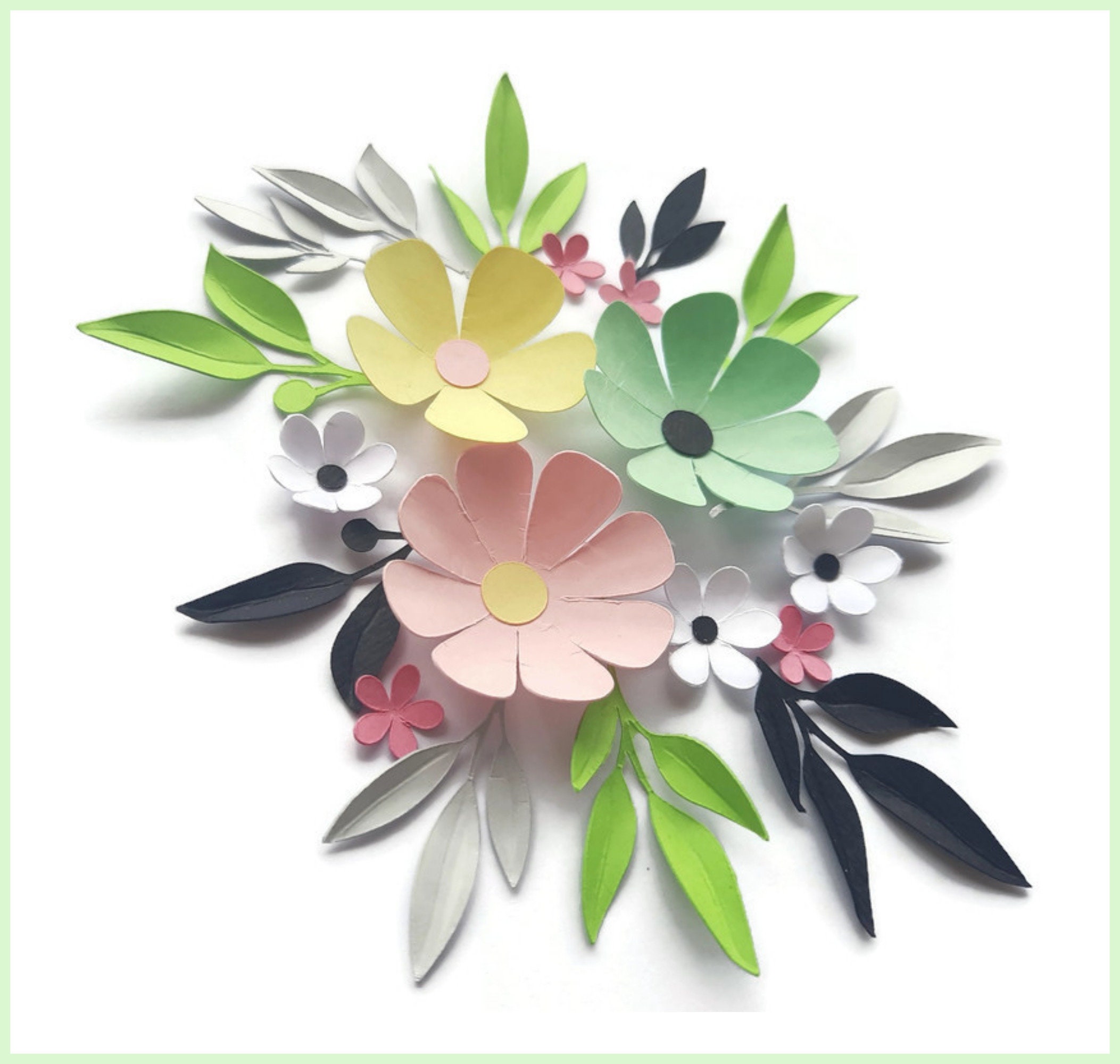 Paper Flower Svg Flower Svg Digital Download Digital Paper | Etsy