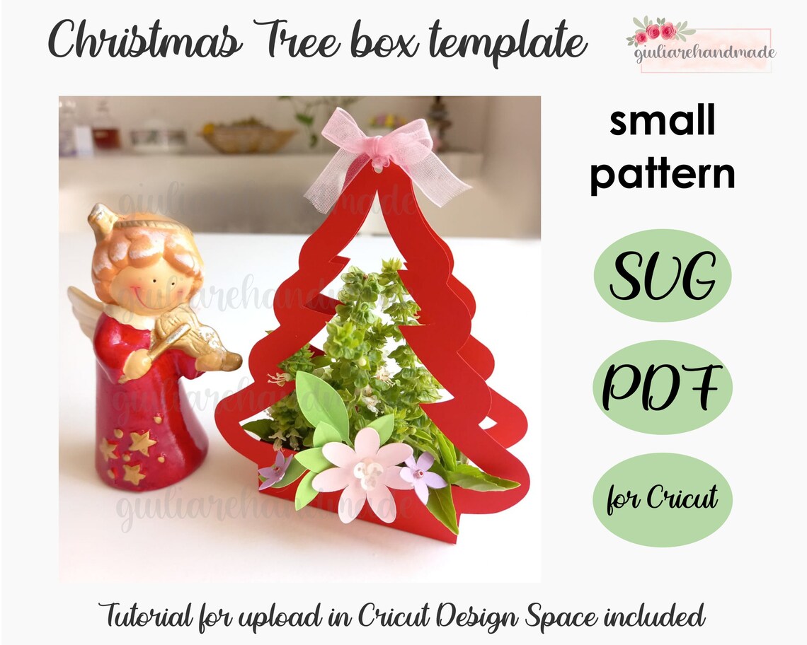 Christmas Box Svg Template Svg Files for Cricut and - Etsy