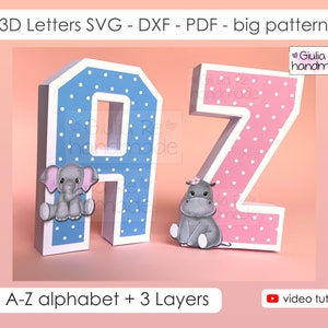 3d Letters Svg, 3d Letters Template, Cricut Svg Files, Layers and Video ...