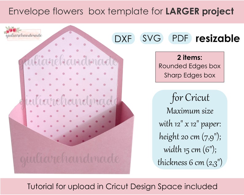 Envelope Template Box Svg Template Larger Project Svg - Etsy