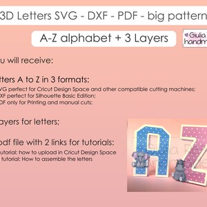 3d Letters Svg, 3d Letters Template, Cricut Svg Files, Layers and Video ...