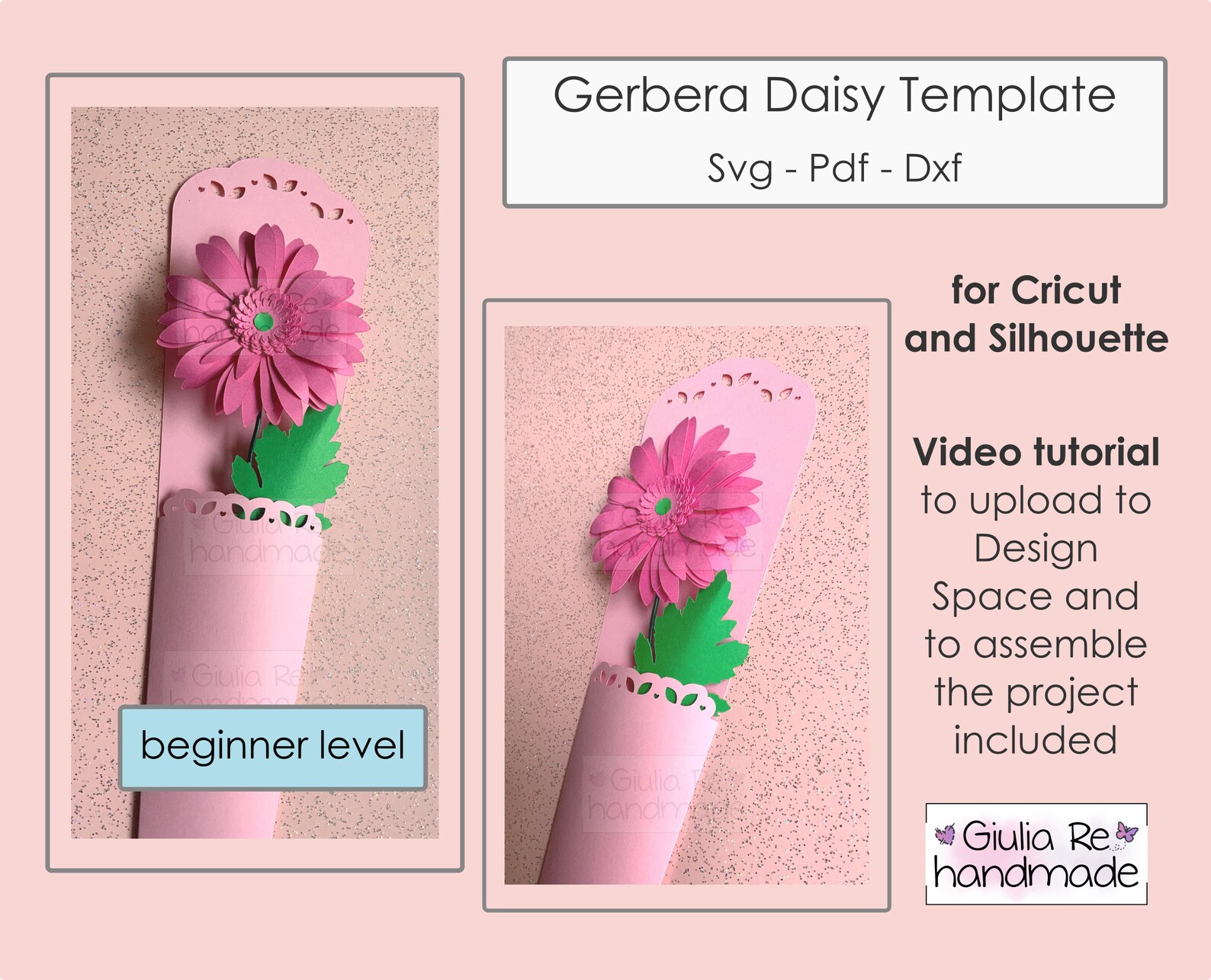 Gerbera Daisy, Paper Flower Svg, Digital Download, Digital Paper Svg ...