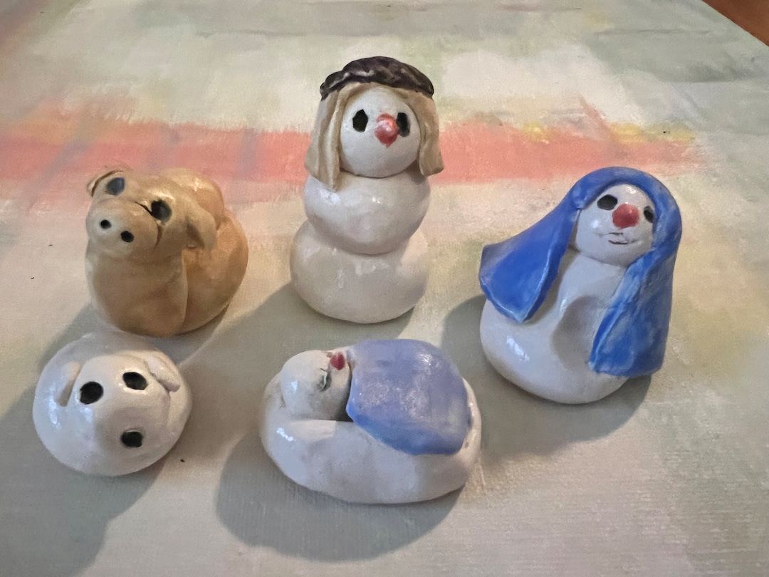 Miniature Snowmen Nativity Set - Etsy