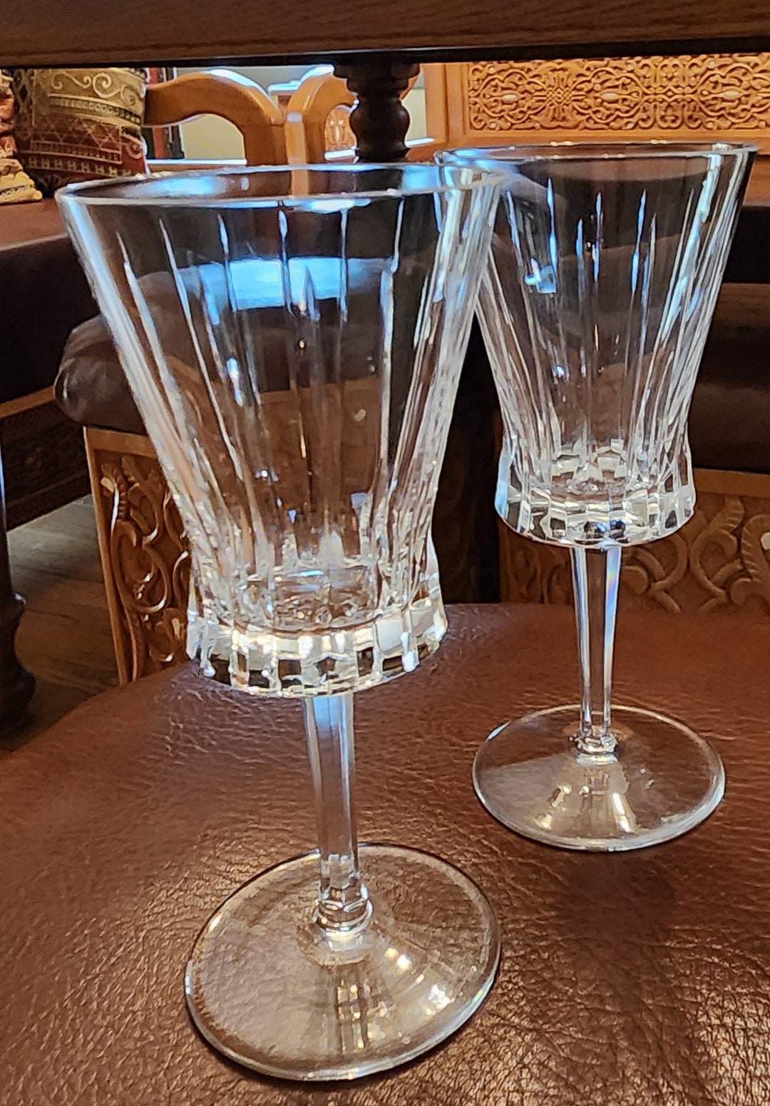 Richelieu-rondo Crystal Wine Glasses by Gorham, West Germany, Pair - Etsy