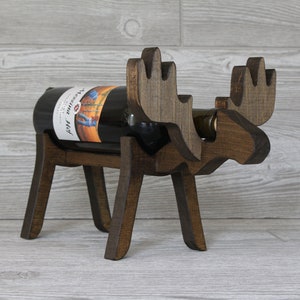 Wooden moose alcoholder wine holder wine rack and alcohol | Etsy