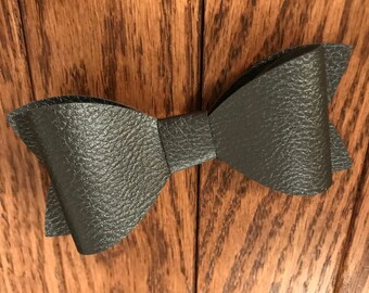 Faux Leather & Suede Bows Textured Bows Traditional Bow - Etsy
