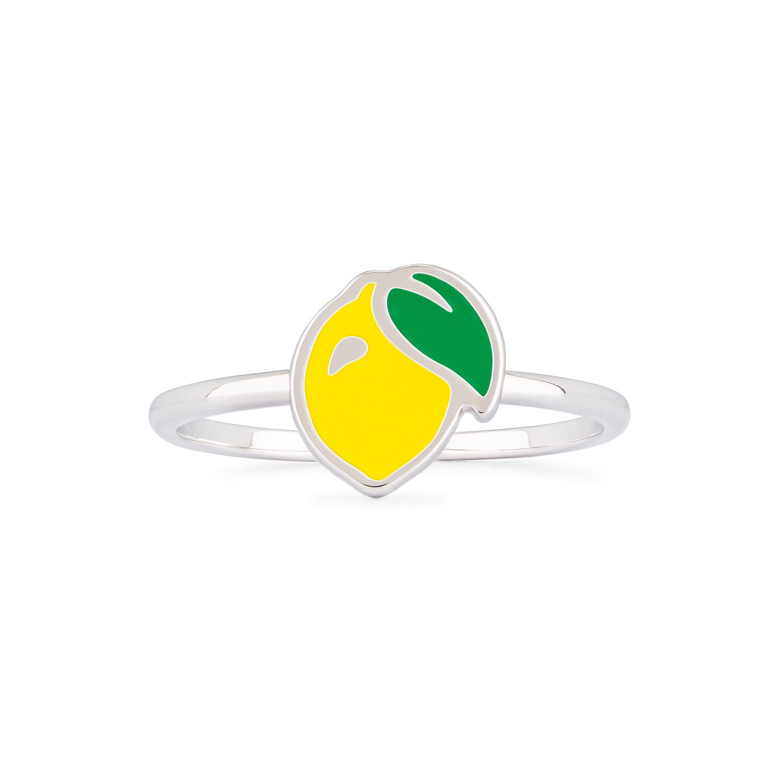Enamel Lemon Ring Fruit Ring Fruit Jewelry Enamel Jewelry | Etsy