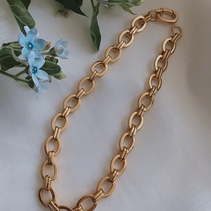 Large Link Chain Choker Massive Gold Chain Necklace - Etsy