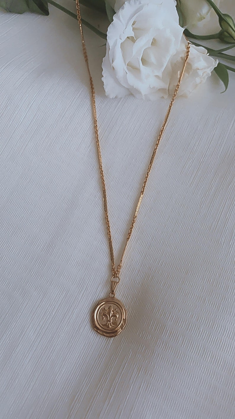 Gold Set Coin Necklace Statement Set Coin Necklace Chunky Link Chain ...