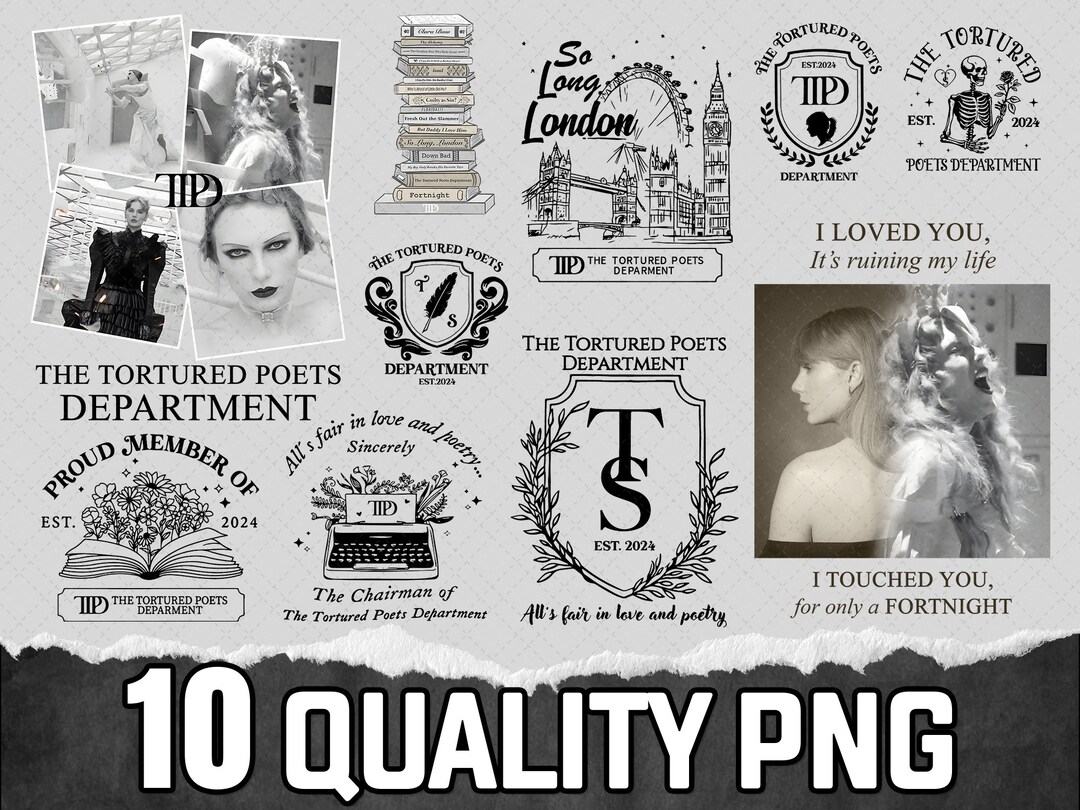 Bundle the Tortured Poets Department PNG, Tortured Poets Love & Poetry ...