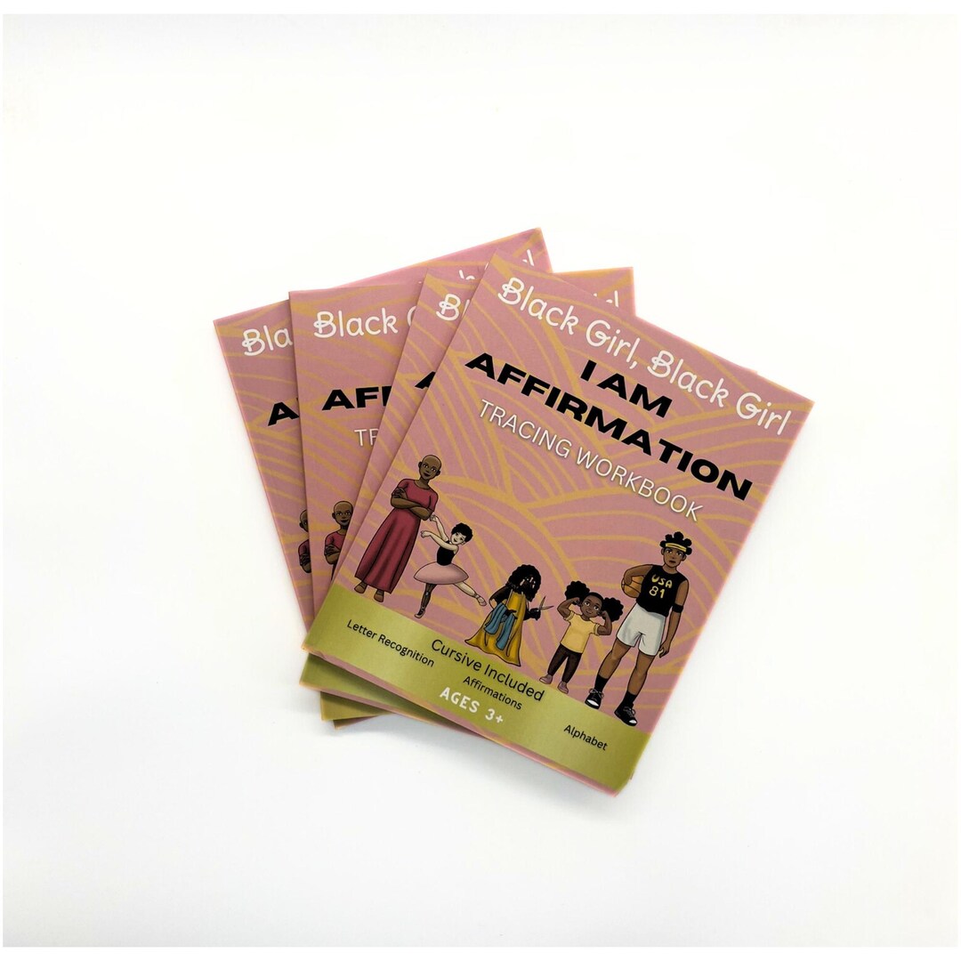Tracing Activity Book Black Girl, Black Girl: I Am Affirmation ABC ...