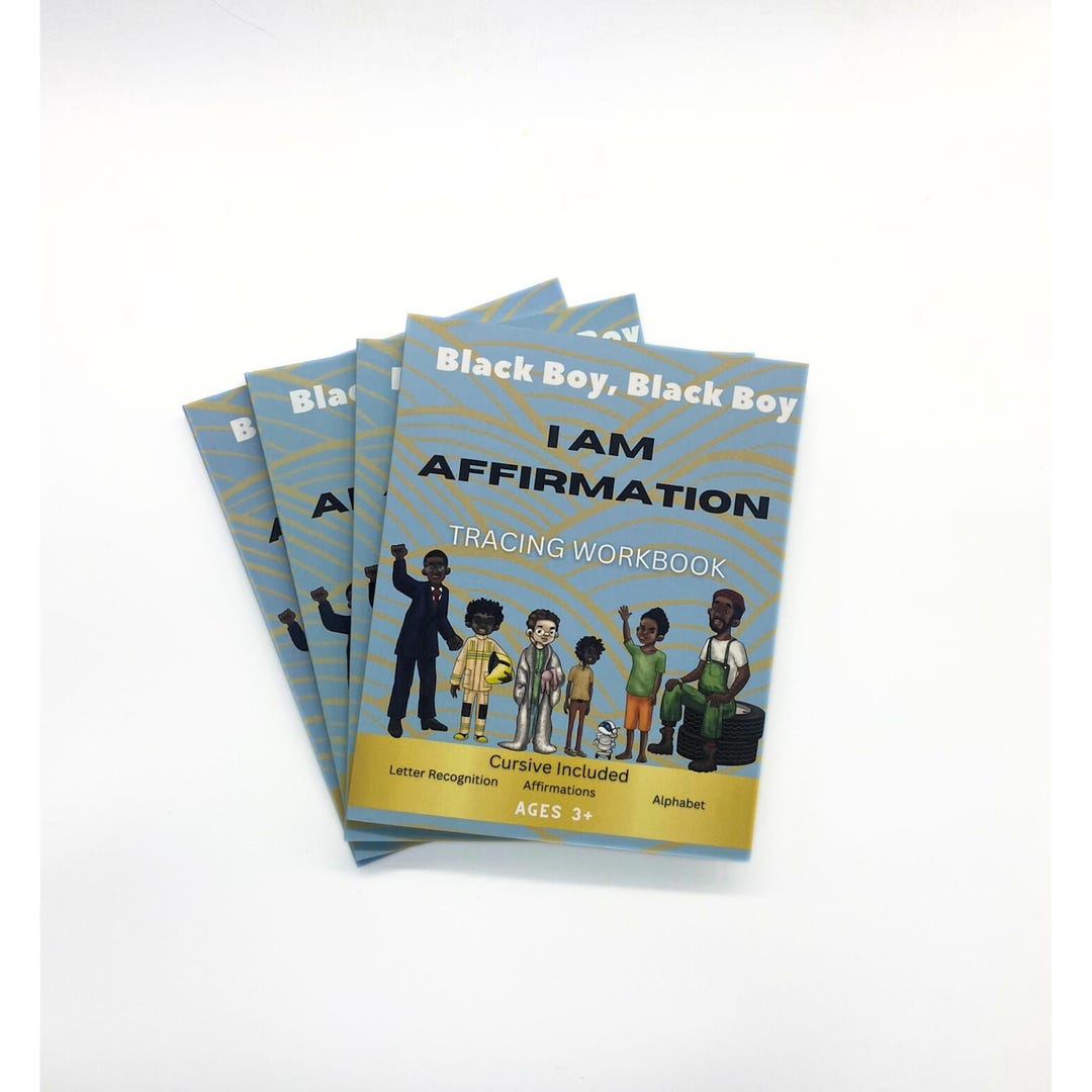 Tracing Activity Book - Black Boy, Black Boy: I Am Affirmation ABC ...