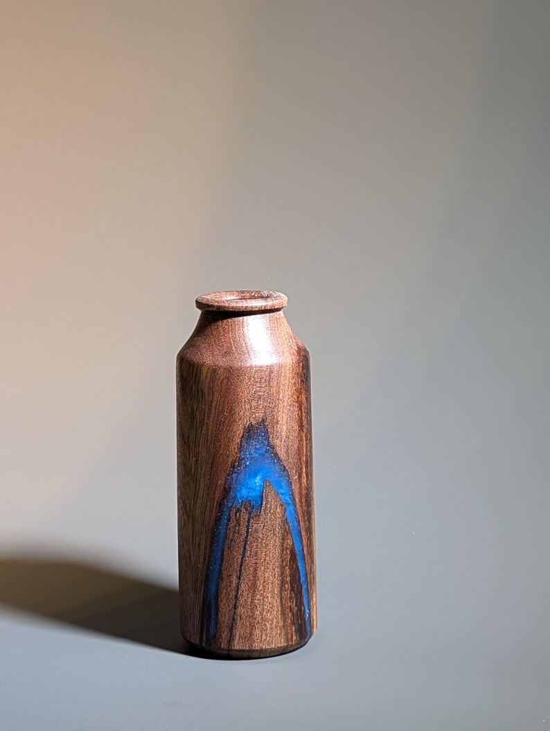 Rustic Wood and Resin Bud Vase - Unique Flower Vase for Weddings ...