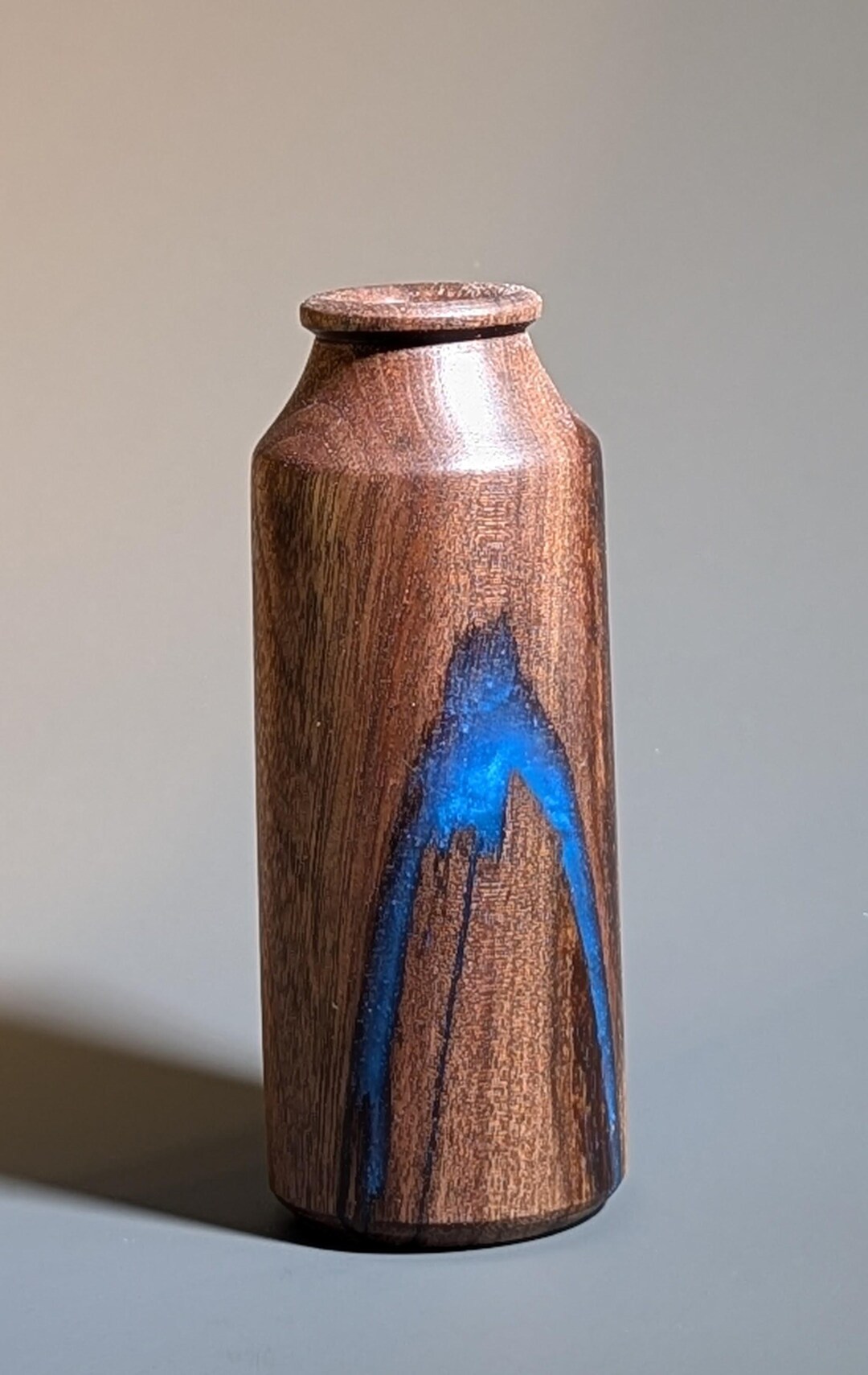 Rustic Wood and Resin Bud Vase - Unique Flower Vase for Weddings ...