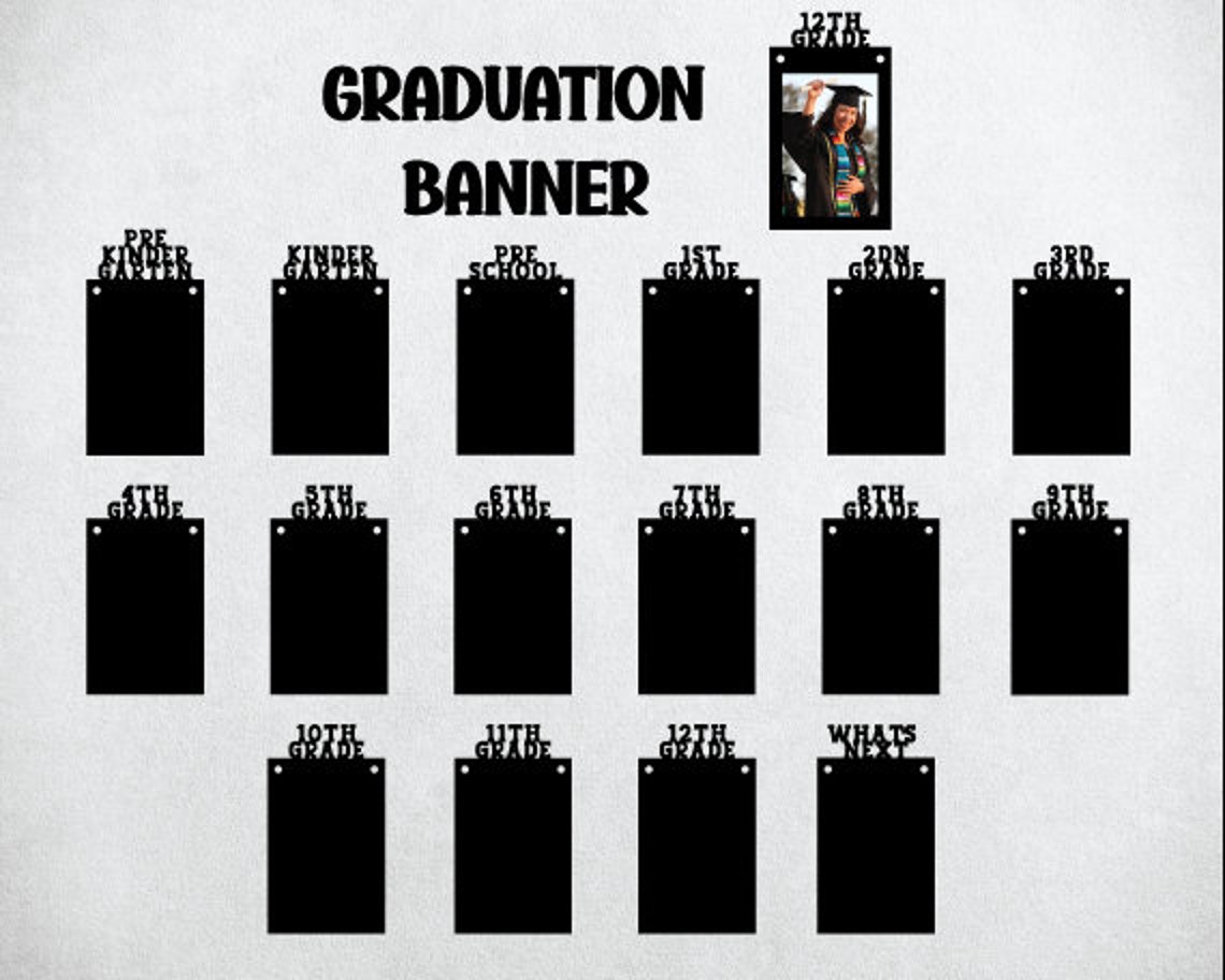 Graduation Banner SVG, Graduate Photo Banner SVG, Graduation Cutting ...