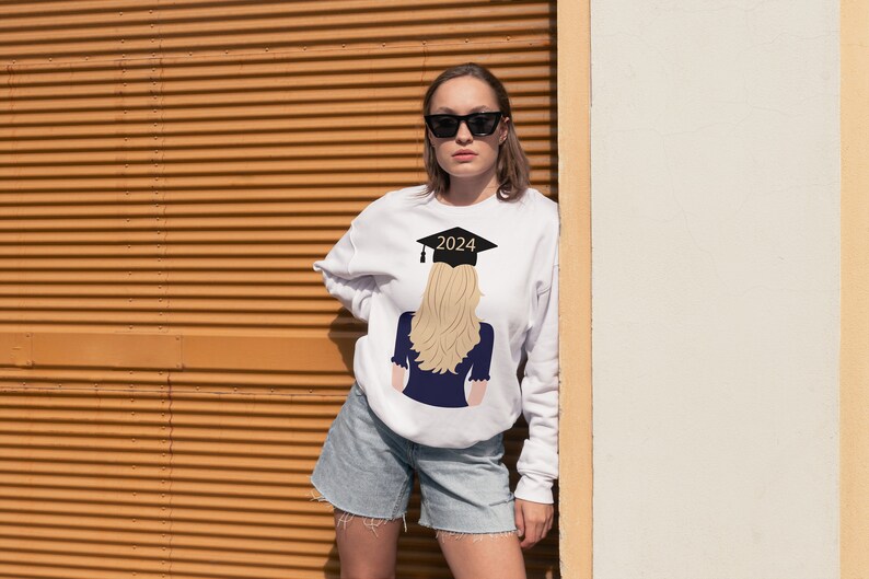 Graduation Girl 2024 Clipart, SVG File, Senior 2024 Women, Instant ...