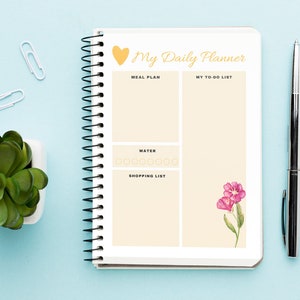 Floral daily planner printable instant download pdf & jpg | Etsy