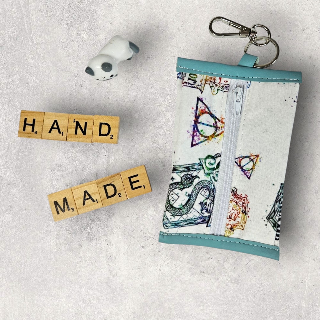 Pop Corn Pouch Keychain / Card Wallet Coin Purse / Tiny Zipper Pouch ...