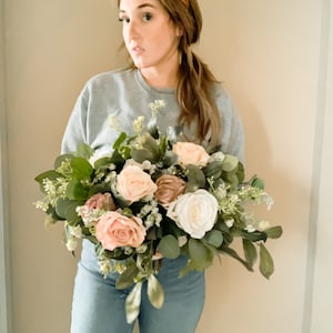 Dusty Rose Wedding Bouquet, Wedding Flowers, Boho Bouquet, Bridal ...