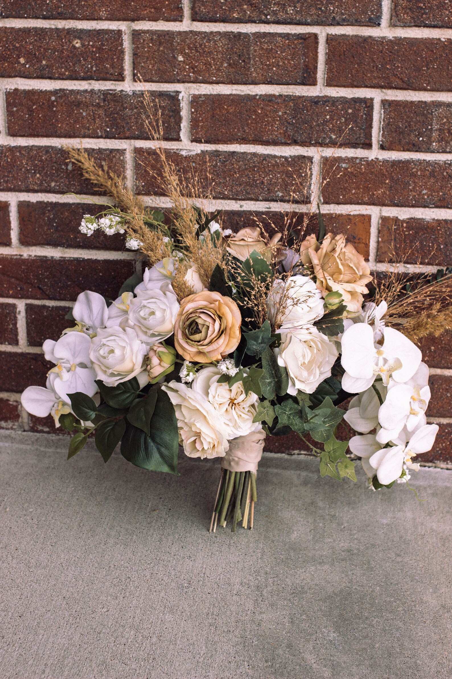 Wedding Bouquet Peach Peonies Boho Bouquet Brides Bouquet - Etsy