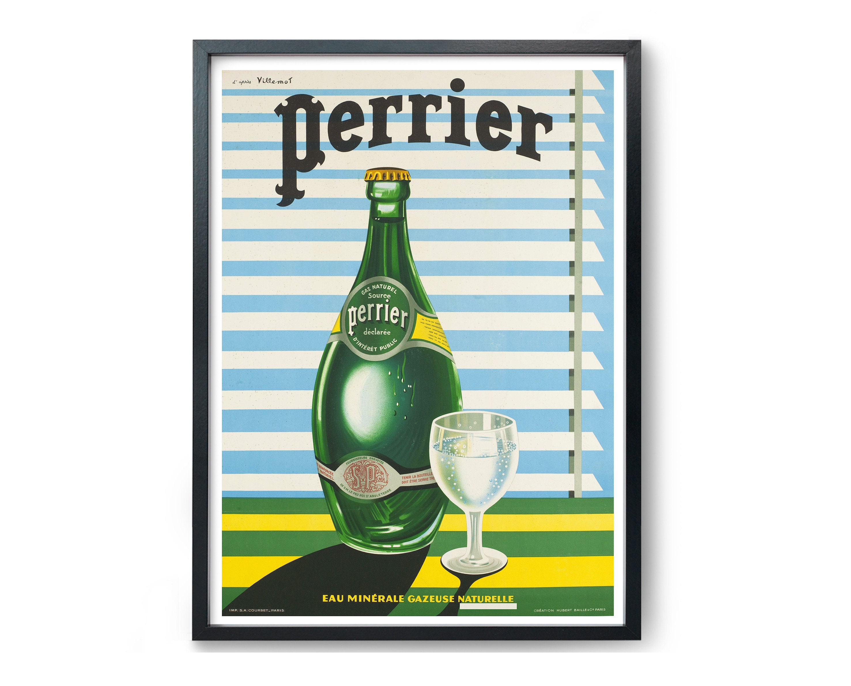 Vintage Perrier poster A3 Drinks poster Perrier Vintage | Etsy