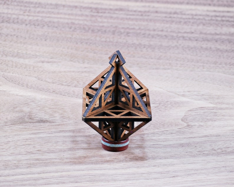 Five 3D Christmas Ornaments Cube Octahedron Pyramid | Etsy