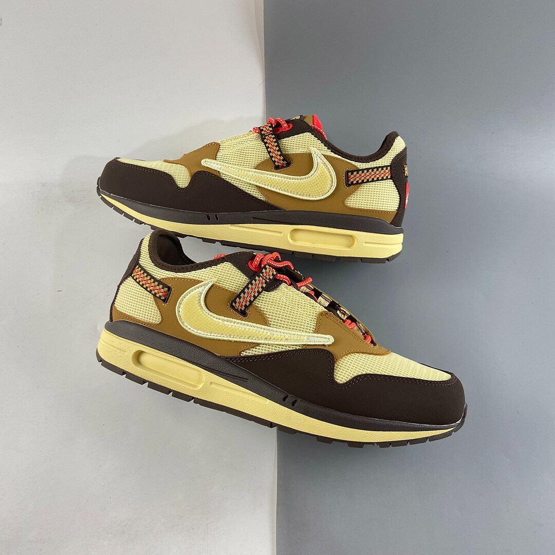 Travis Scott X Max 1 Baroque Brown/lemon Drop-wheat-chile... Sneakers ...