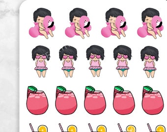 Pool Party Gnomes Vinyl Sticker Sheet Great for Planners - Etsy