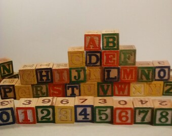 Vintage Abc Blocks - Etsy