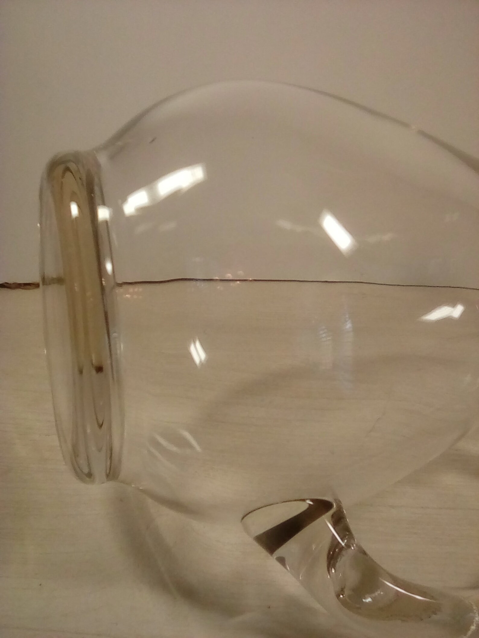 Gorgeous clear glass Pedestal pitcher | Etsy