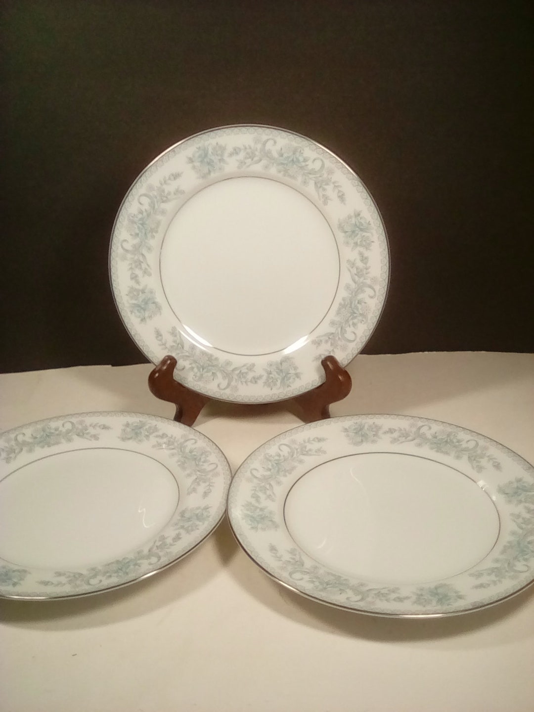 Set of 3 Mikasa Fine China Dresden Rose L9009 Bread and Butter Plates ...