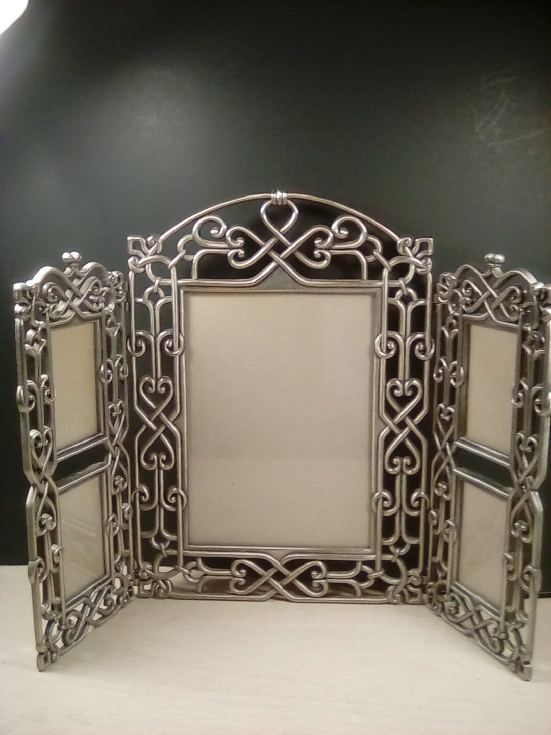 Stunning Tri Fold Silver Metal Photo Frame - Etsy