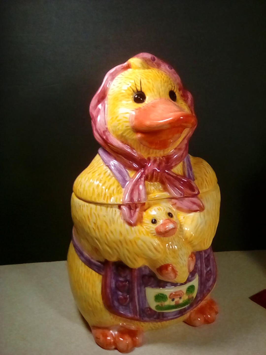 Vintage Mother Ceramic Duck Holding Baby Duck Cookie Jar - Etsy